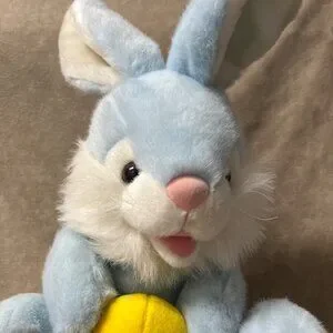Toys | Vintage Beta Toys Blue Bunny Rabbit Yellow Easter Egg Stuffed ...